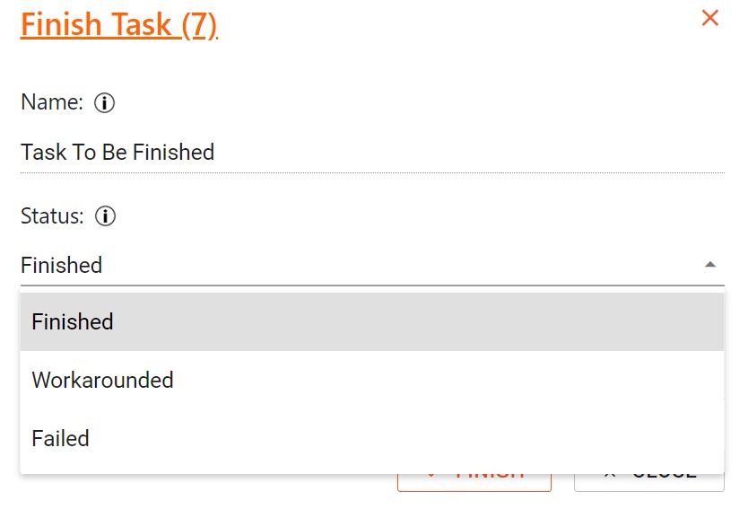 Starting and Finishing a Task | TaskControl